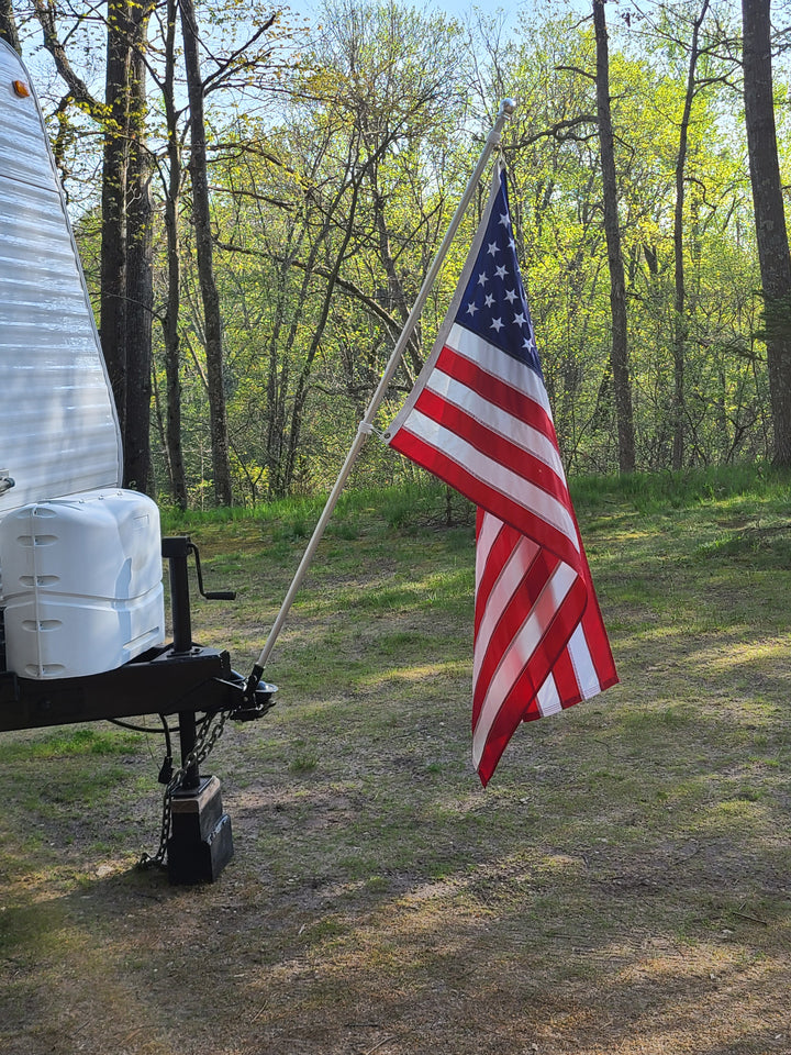 RV Flag Pole Mount, Best Heavy Duty easy to mount holder, Made in USA#N ...